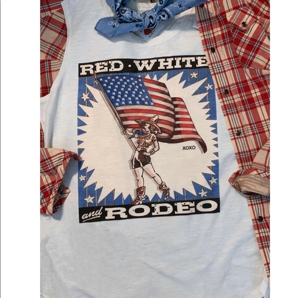 Tops | Red White Rodeo | Poshmark
